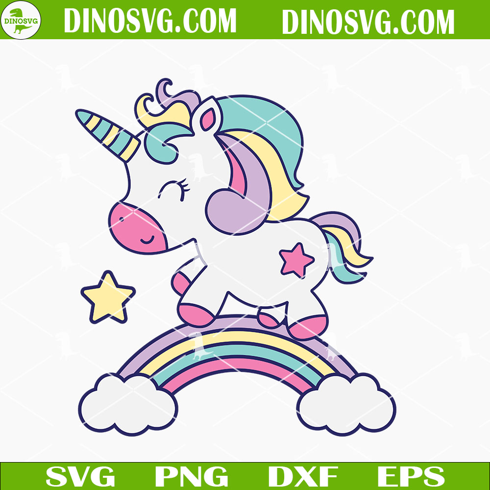 Baby Unicorn Rainbow SVG, Little Unicorn SVG, Baby Girl SVG, Cute ...